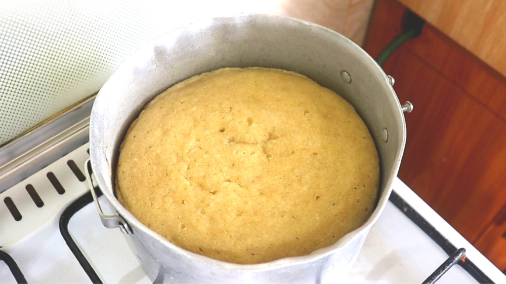 No Oven Basic Cake on Gas Top– No Butter or Mixer
